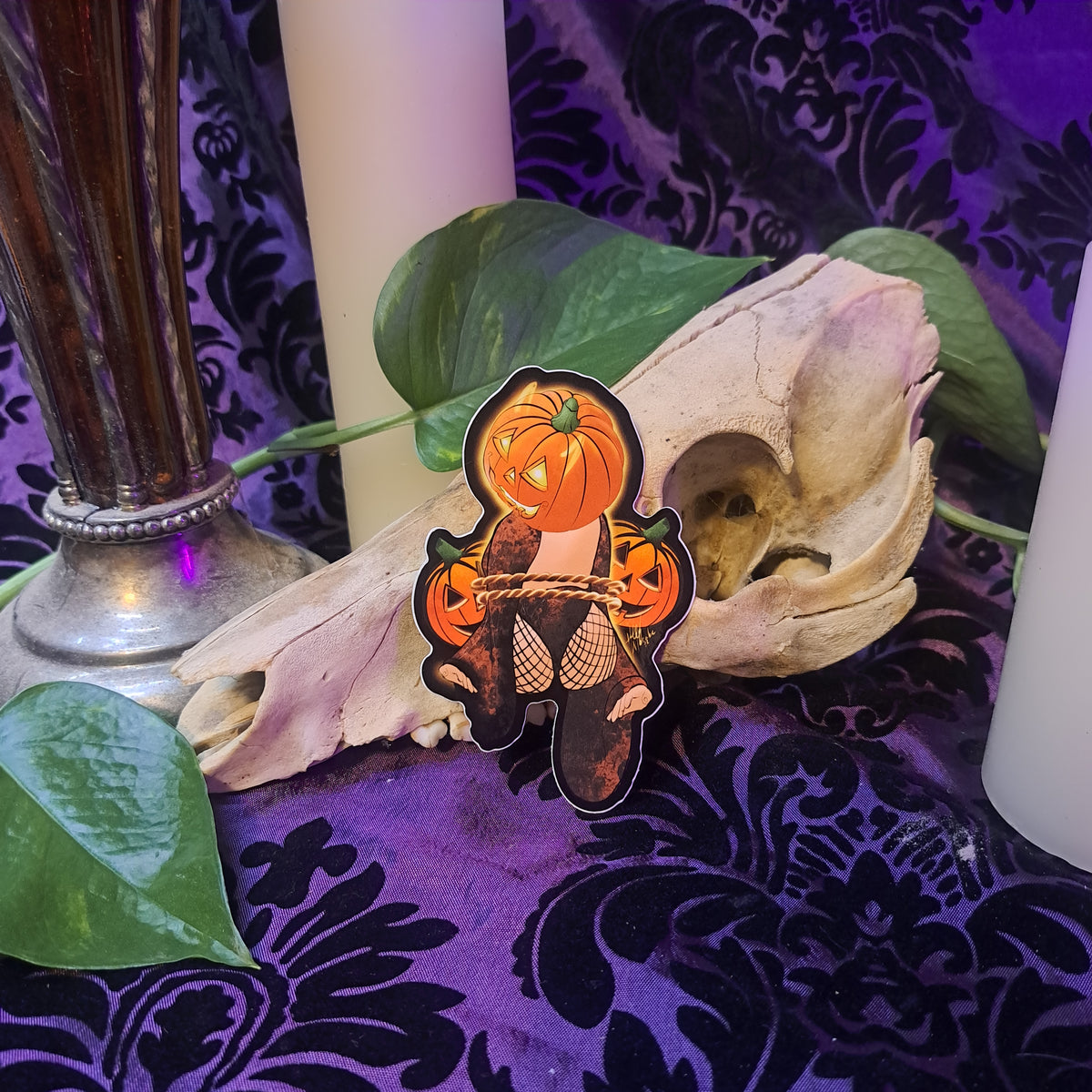 Sexy PumpkinHead lady 3 (Sticker) – HellKittenRVA
